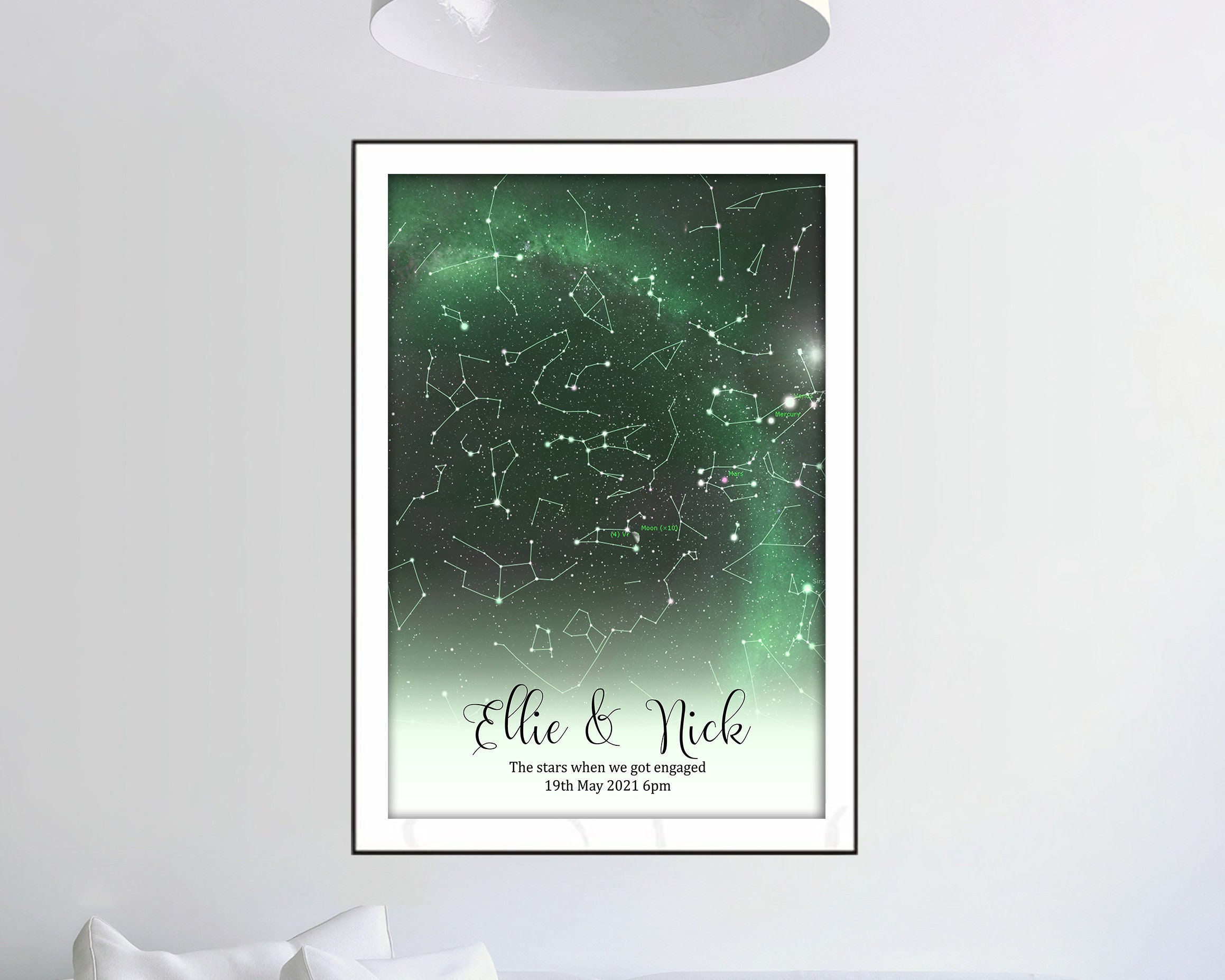 Star Map Print Custom Star Chart Poster Astronomy Gifts - Etsy UK