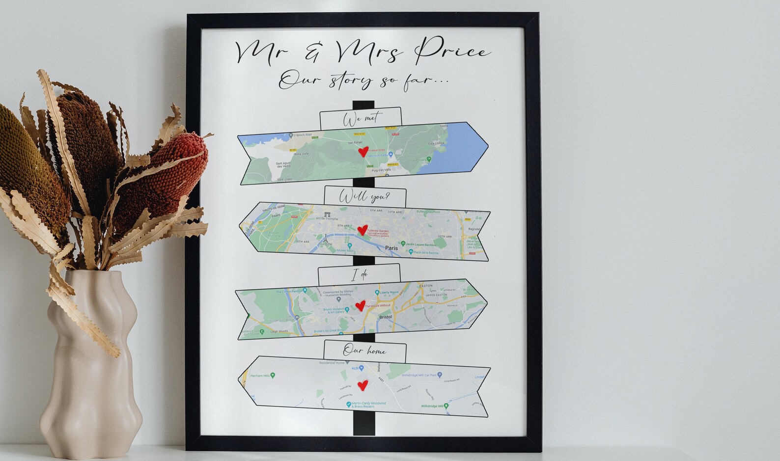 Hello Will You I Do Our Home Map Canvas Poster and Framed - Etsy