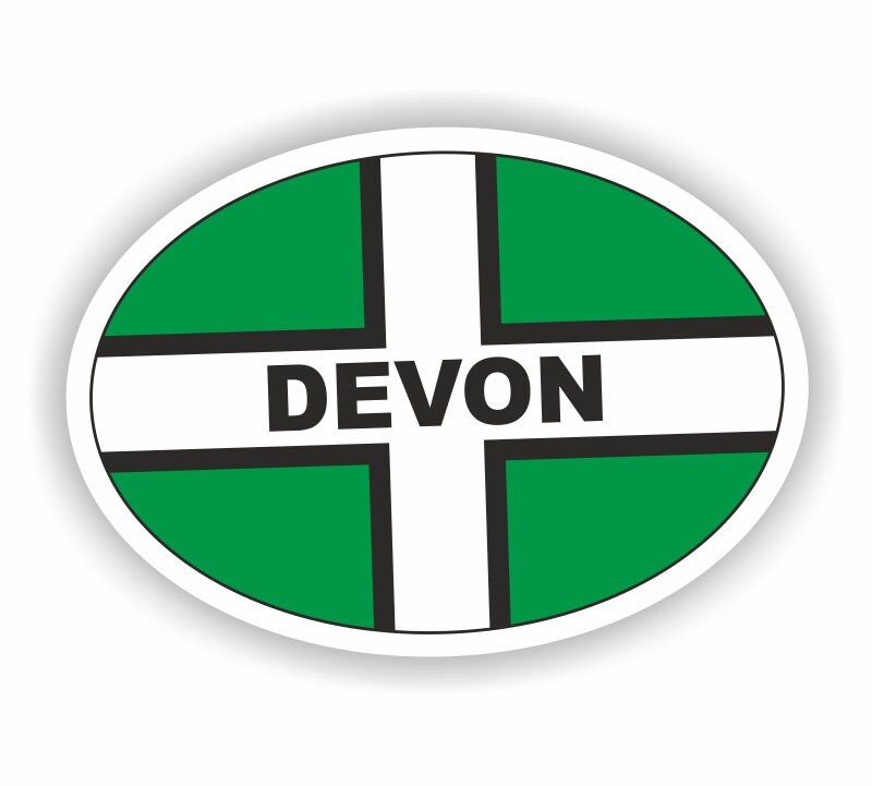Devon Oval Sticker Flag Car Van Campervan Sticker Decal - Etsy