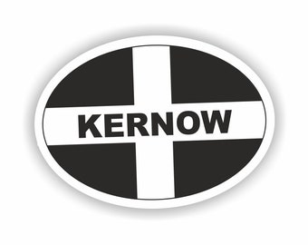 Cornwall Number Plate Sticker Kernow Cornwall St Pirans Flag Car Van ...