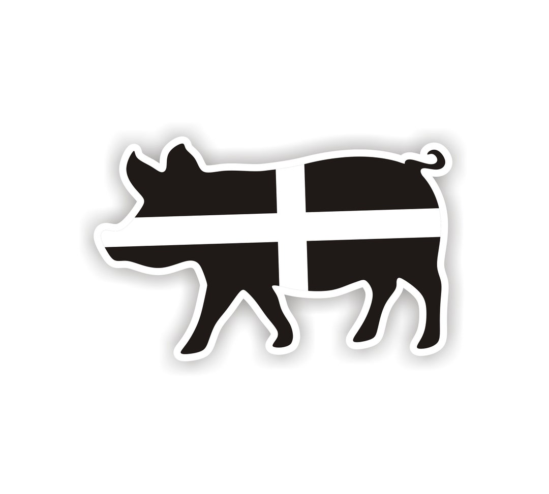 Cornish Pig Sticker Kernow Cornwall Piran Flag Car Van Campervan ...