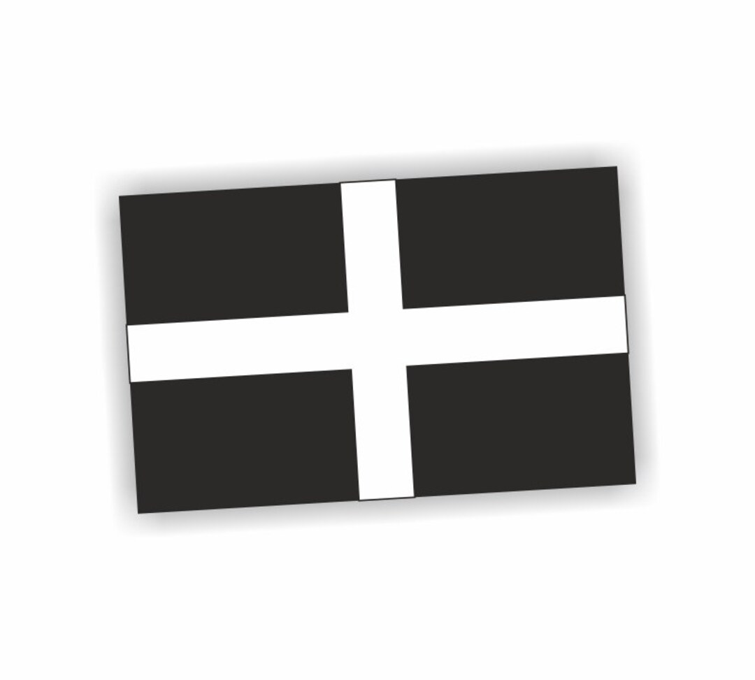 Mini Cornish Flag Sticker Cornwall Kernow St Pirans Flag Car Van ...