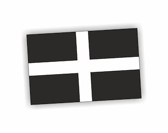 Cornwall Number Plate Sticker Kernow Cornwall St Pirans Flag Car Van ...
