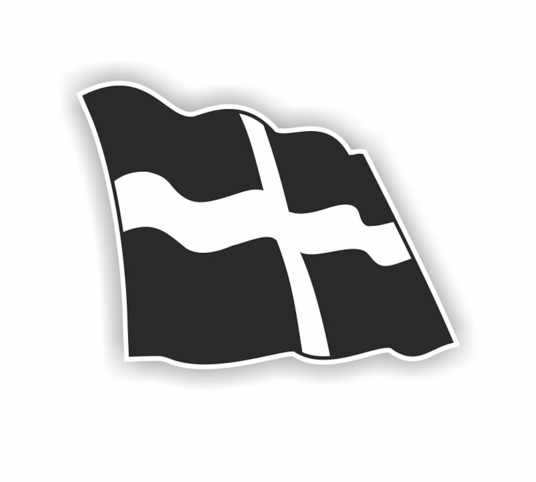 Cornish Wavy Flag Cornwall St Pirans Car Van Campervan Sticker Decal - Etsy