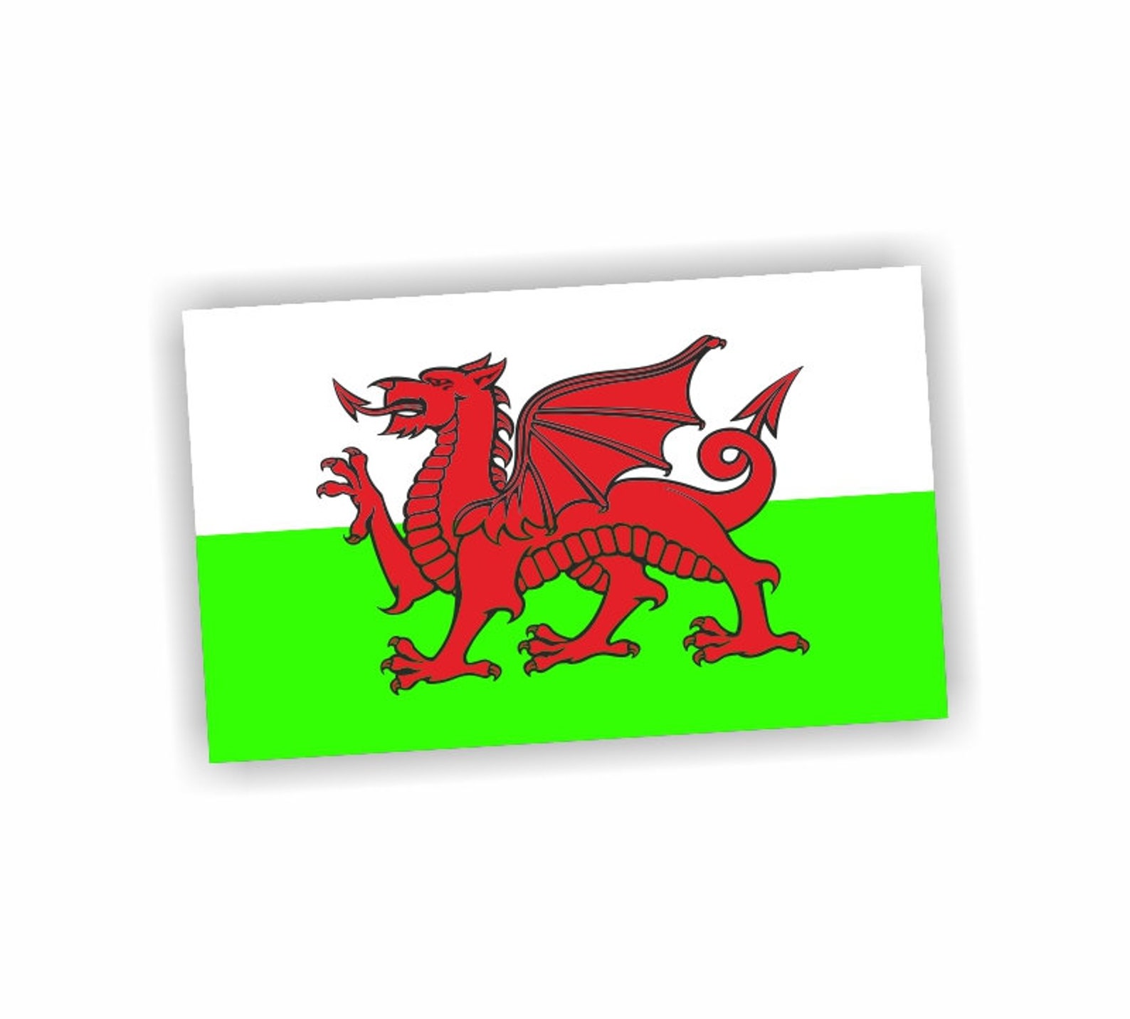 Mini Welsh Flag Sticker Flag Car Van Campervan Autocollant ...