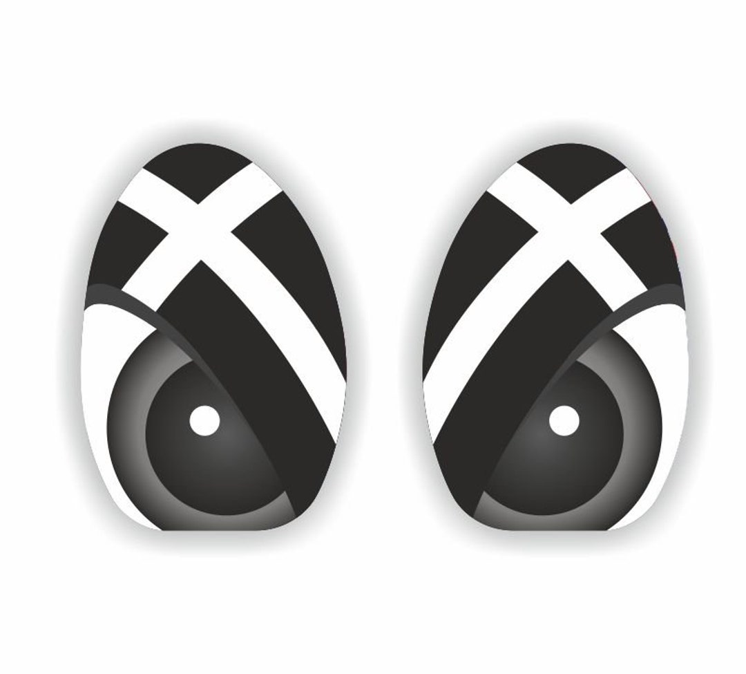 Cornish Flag Mini Cooper Eyes Sticker Pair Kernow Cornish St Piran Flag ...