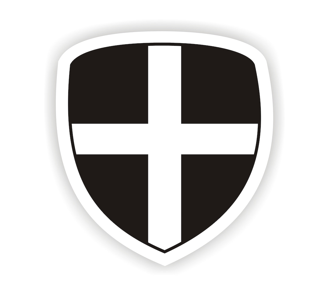 Plain Cornish Shield Sticker Kernow Cornwall Cornish Piran Car Van ...