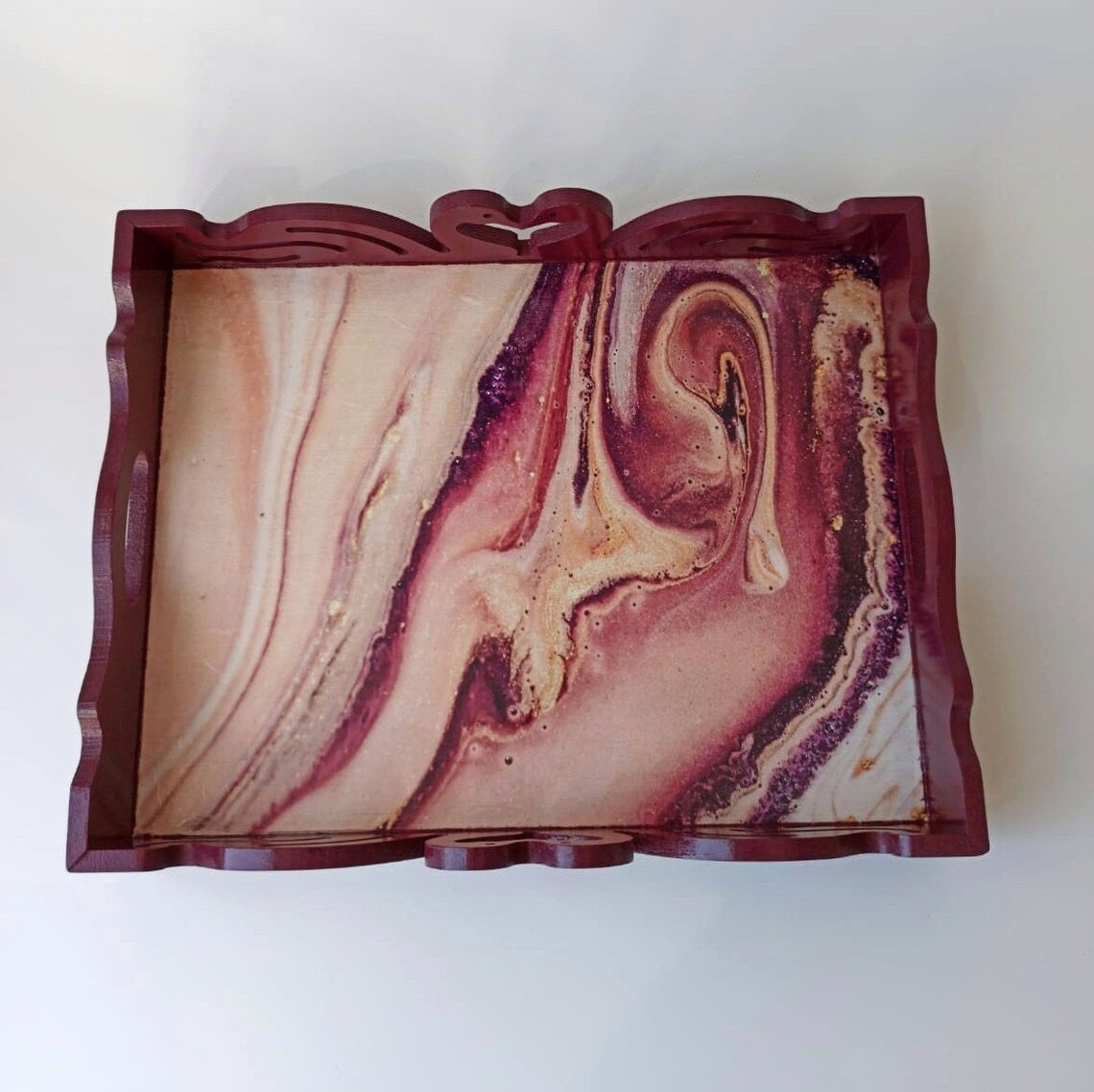 Flamingo Rectangle Serving Tray, Decorative Tray, Wooden Tray ...