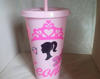 Barbie Cold Cup Svg - Etsy
