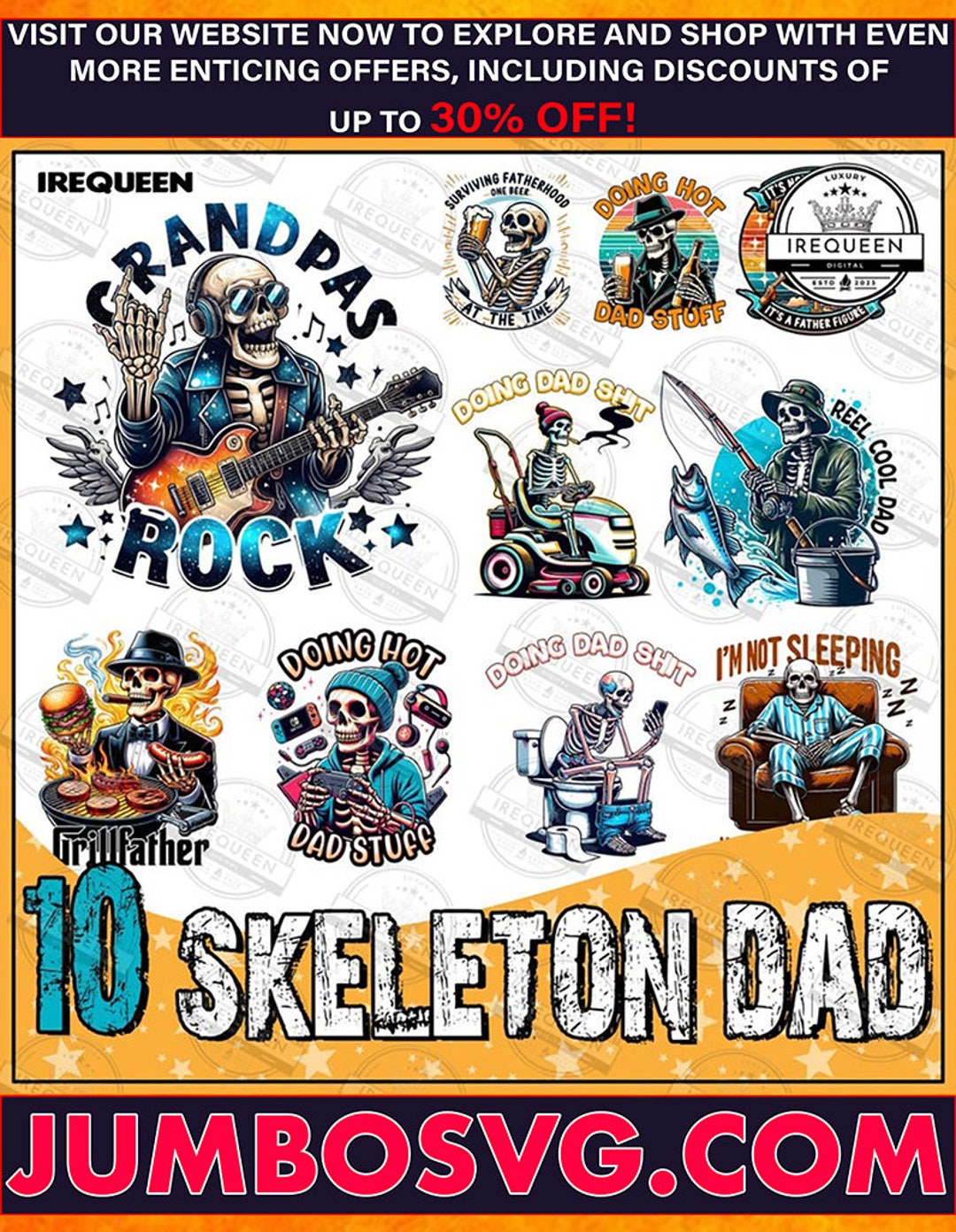 10 Skeleton Dad Png Bundle, Beer Dad Bod Png, Funny Skeleton Doing Dad ...