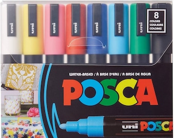 Posca PC-5M Medium Basic Paint Pen Set of 16 Pens for Art, Craft ...