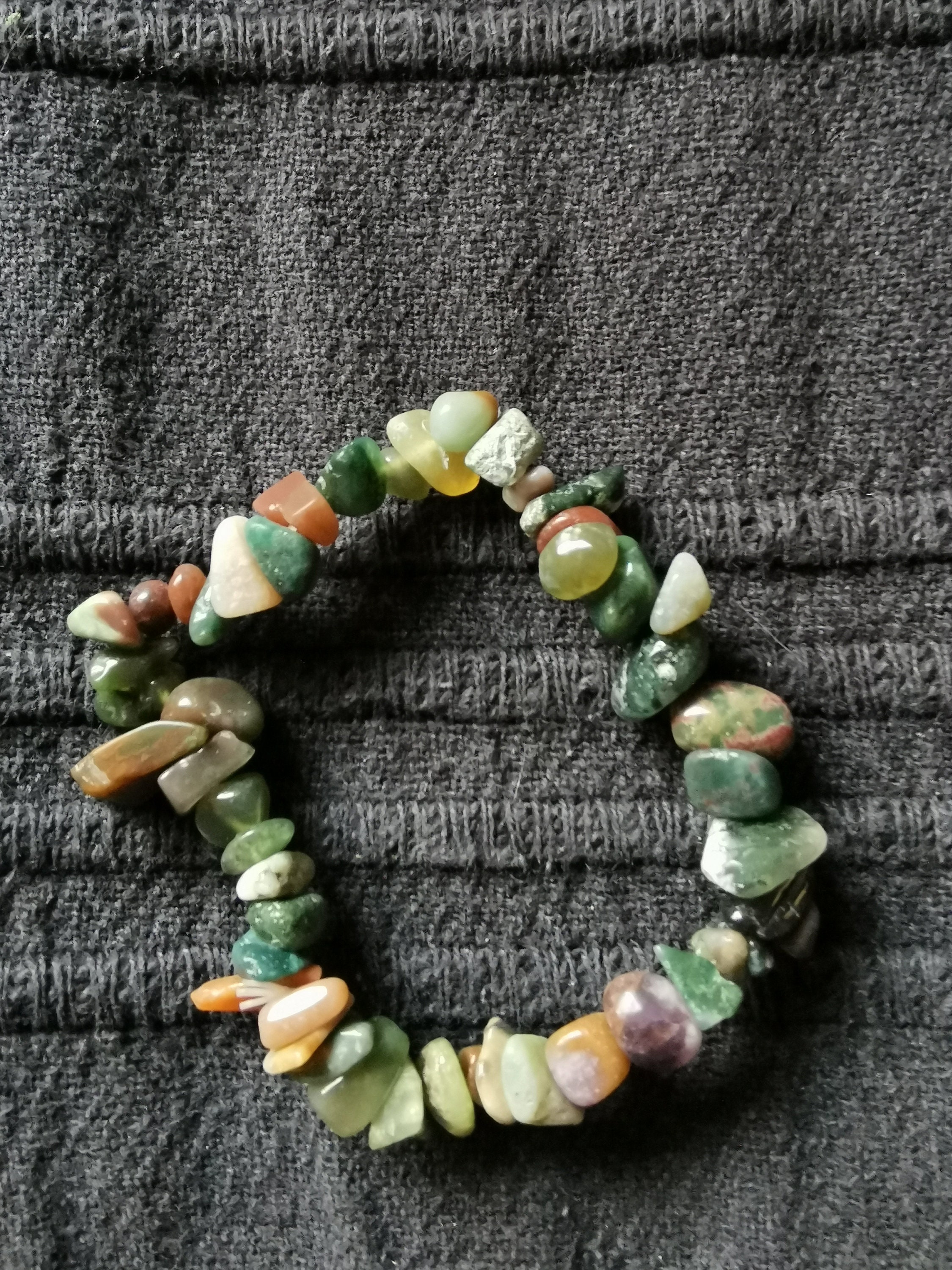 Bracelet Stone Shards Agate Foam - Etsy UK