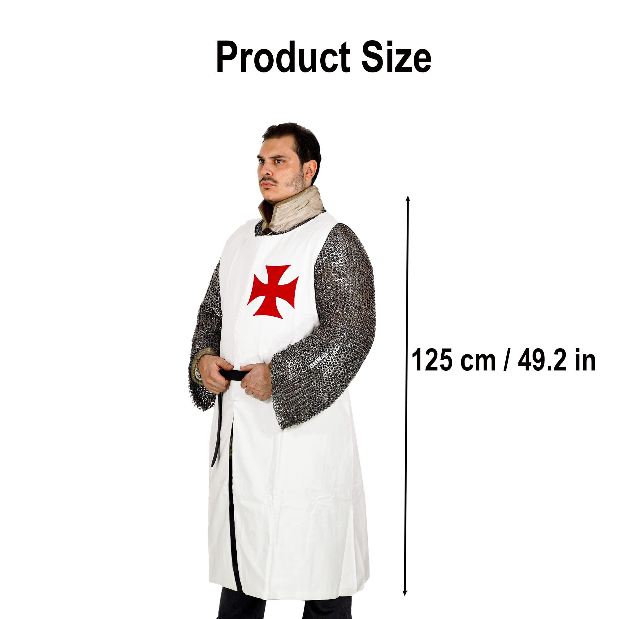 Medieval Crusader Templar Tunic Surcoat With Stitched Red - Etsy