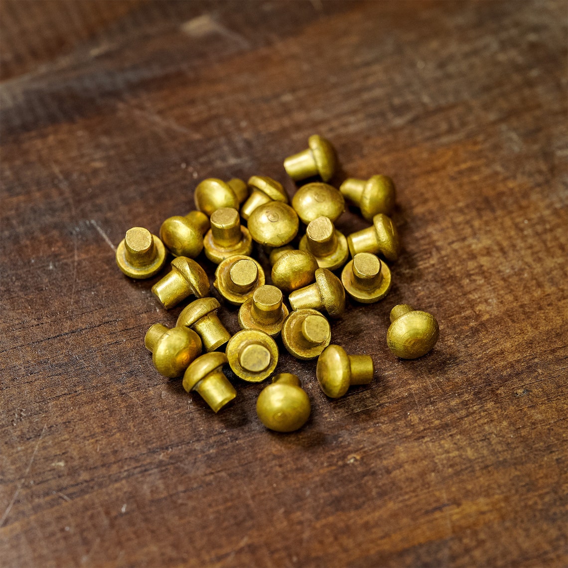 Mushroom Head Rivets Set of 25 Pieces Fully Functional Pure - Etsy