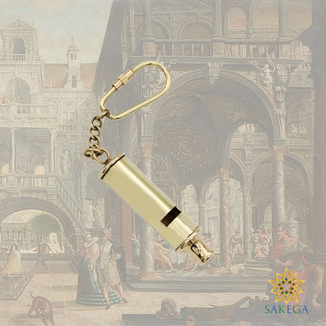 Brass Whistle Keychain, Emergency Whistle, Outdoor Survival Loudest Boy ...