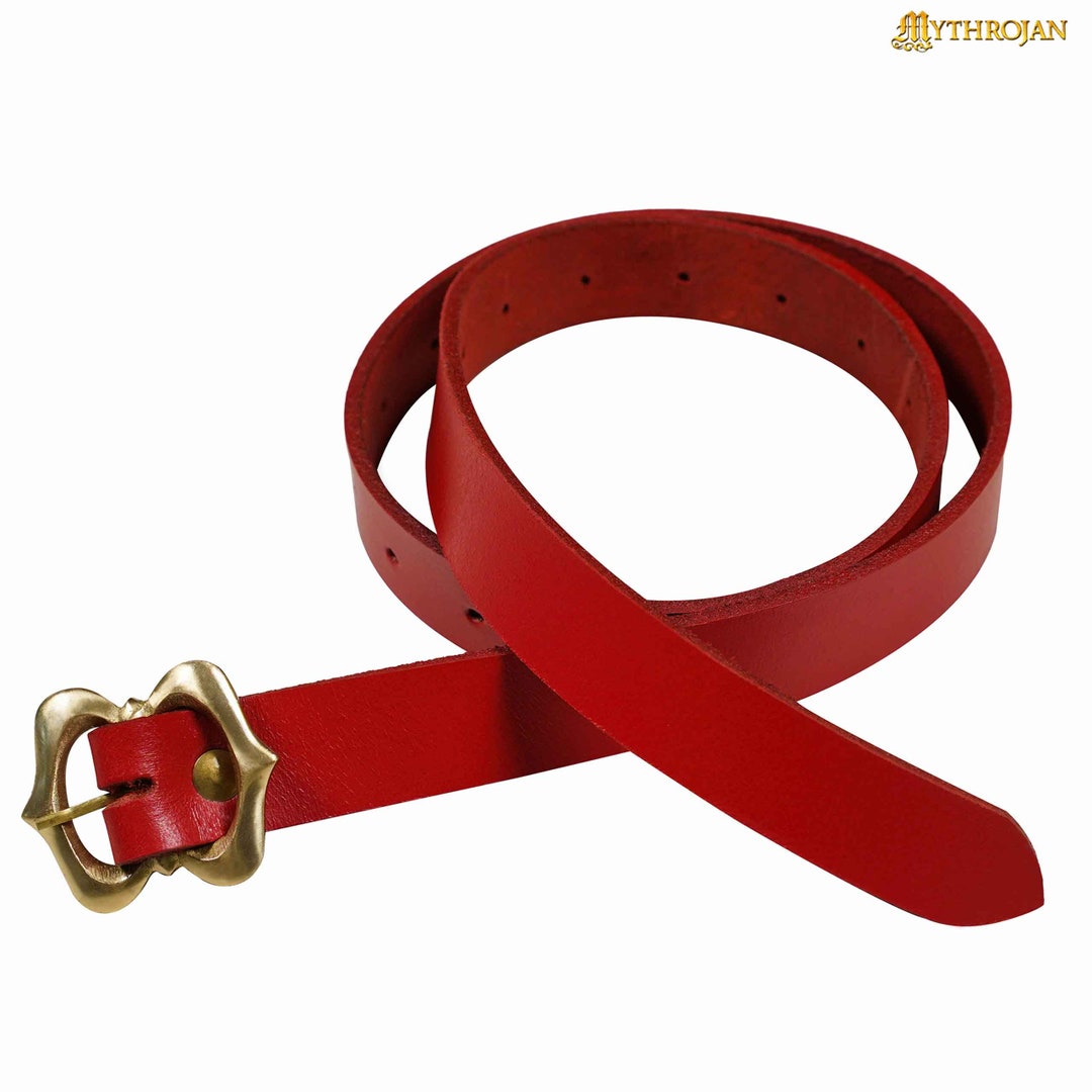 Handcrafted Full Grain Leather Men's Women's Viking Belt With Brass Buckle for Medieval ...