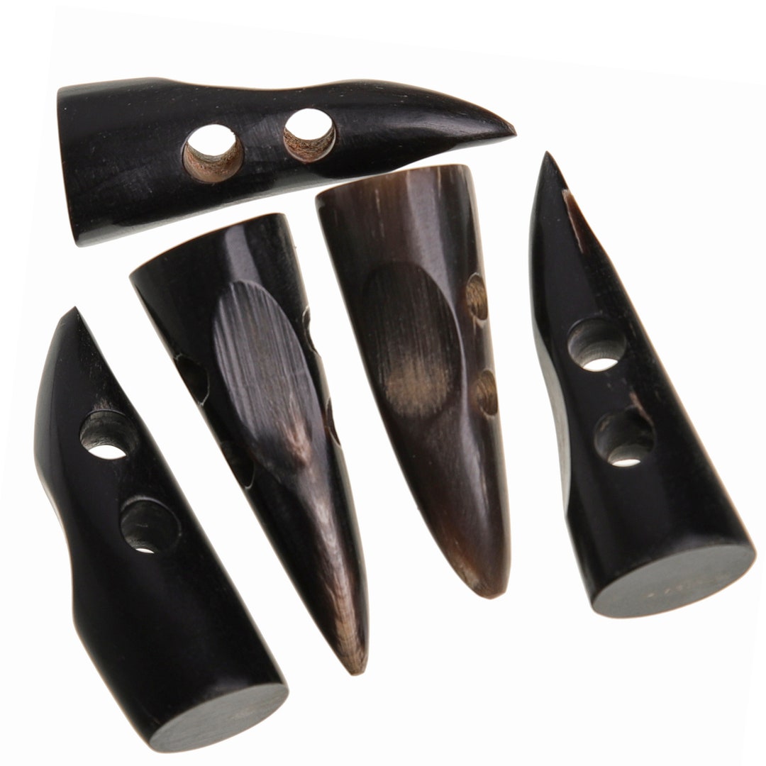Horn Toggle Buttons Natural Horn Ox Horn Toggle 2 Holes for - Etsy