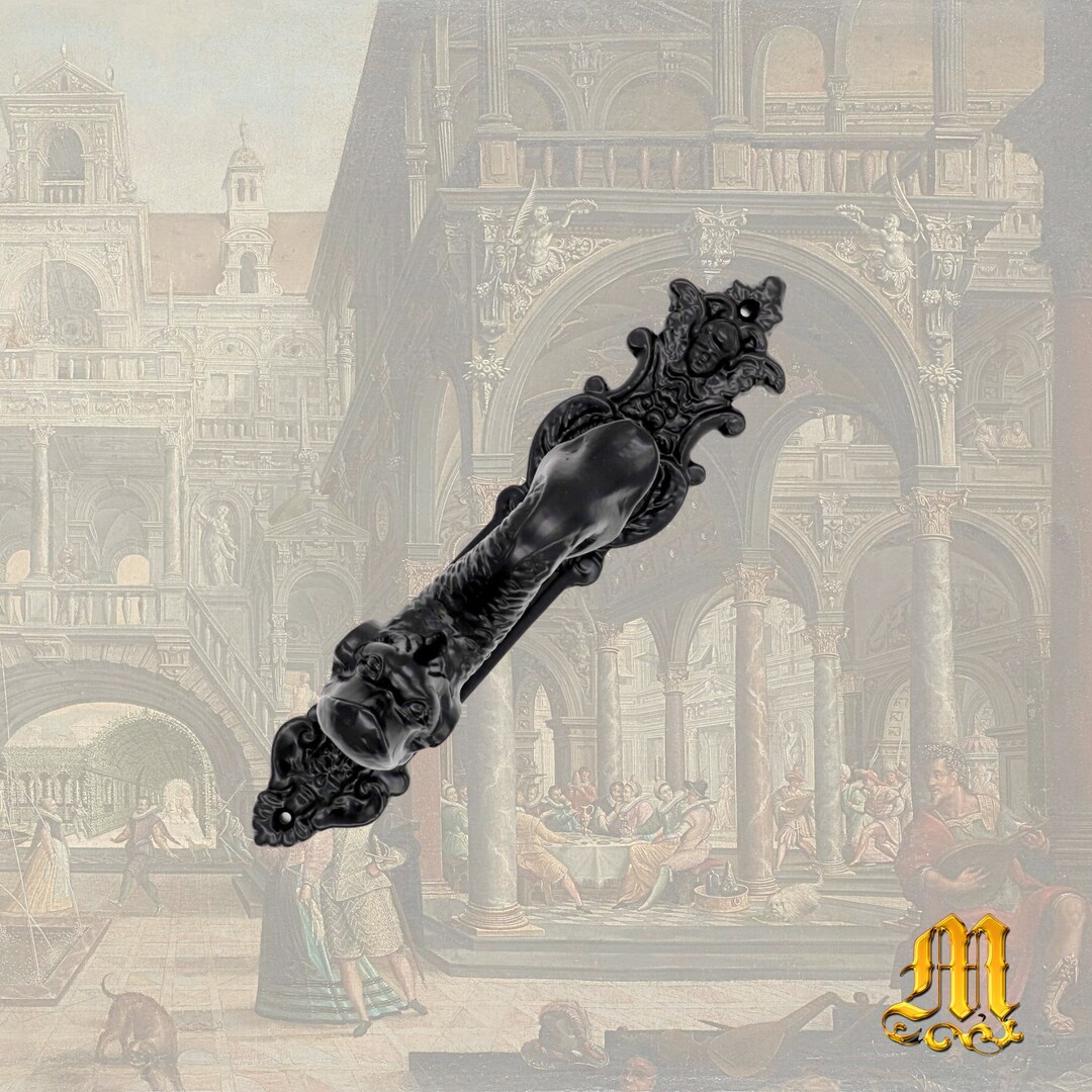 Cast Iron Black Door Knocker Decorative Unique Front Door Entrance ...