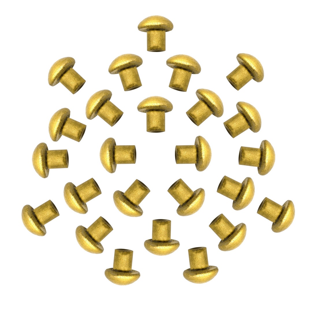 Mushroom Head Rivets Set of 25 Pieces Fully Functional Pure - Etsy