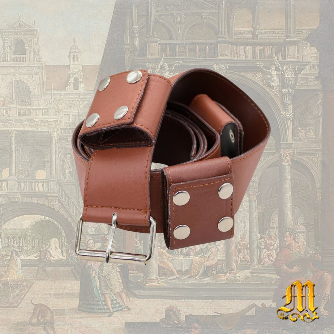 Medieval Brown Back Hanger Baldric Sword Belt Handcrafted - Etsy