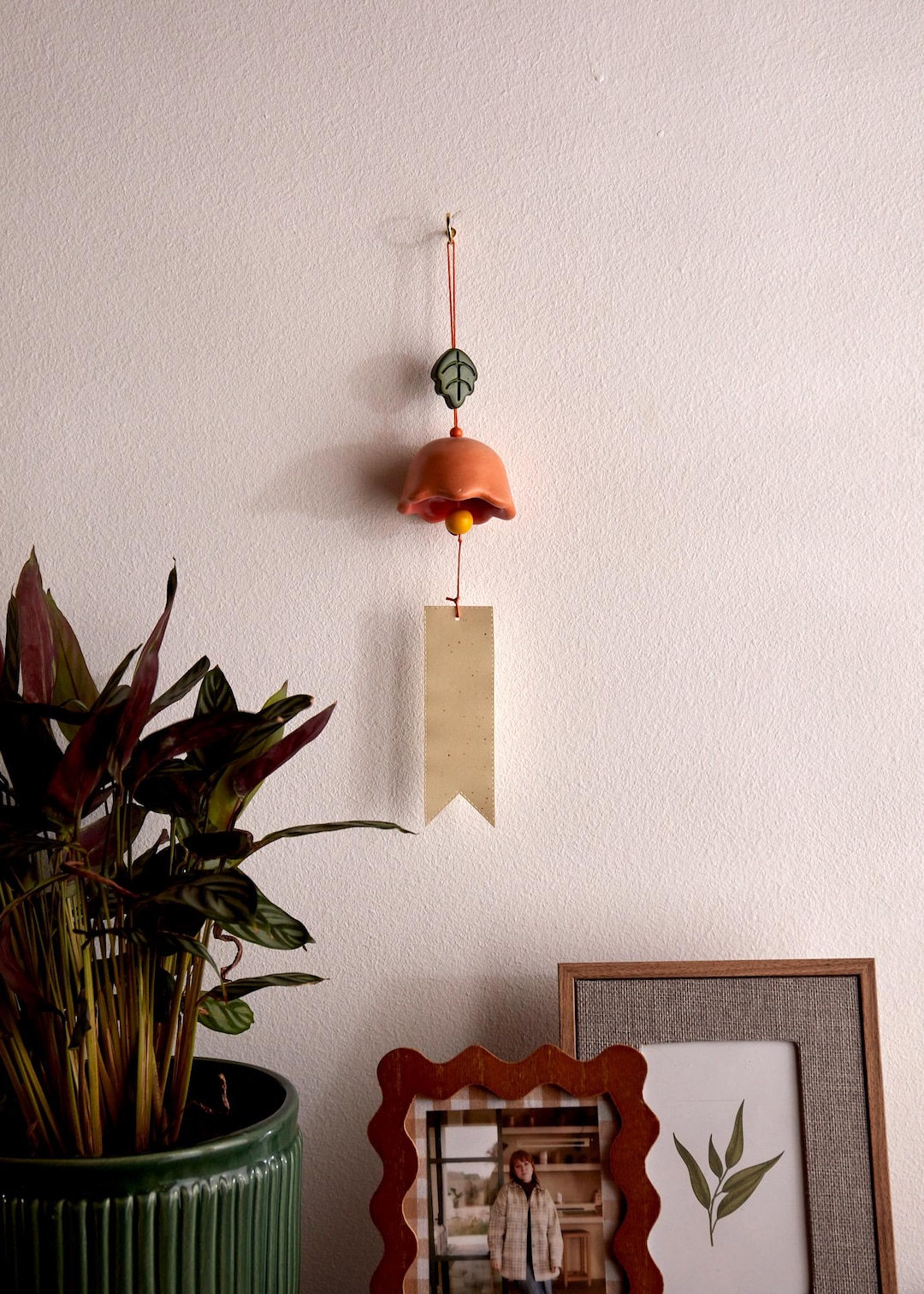 Japanese Furin Wind Chimes in Eco Resin - Flower Shaped With Leaf - Eco ...