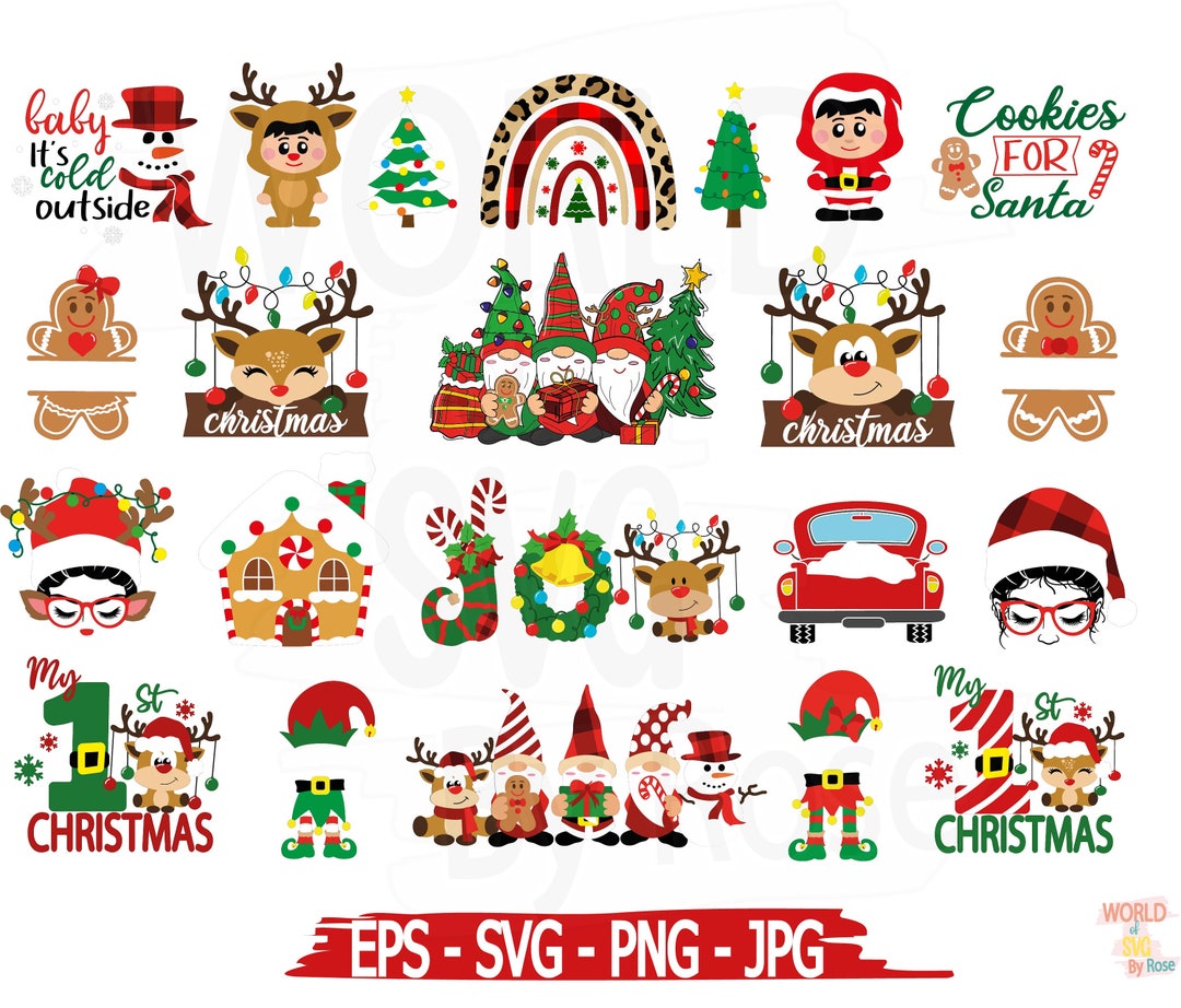 Bundle Christmas Svg, Merry Christmas Svg, Christmas Messy Bun, Santa ...