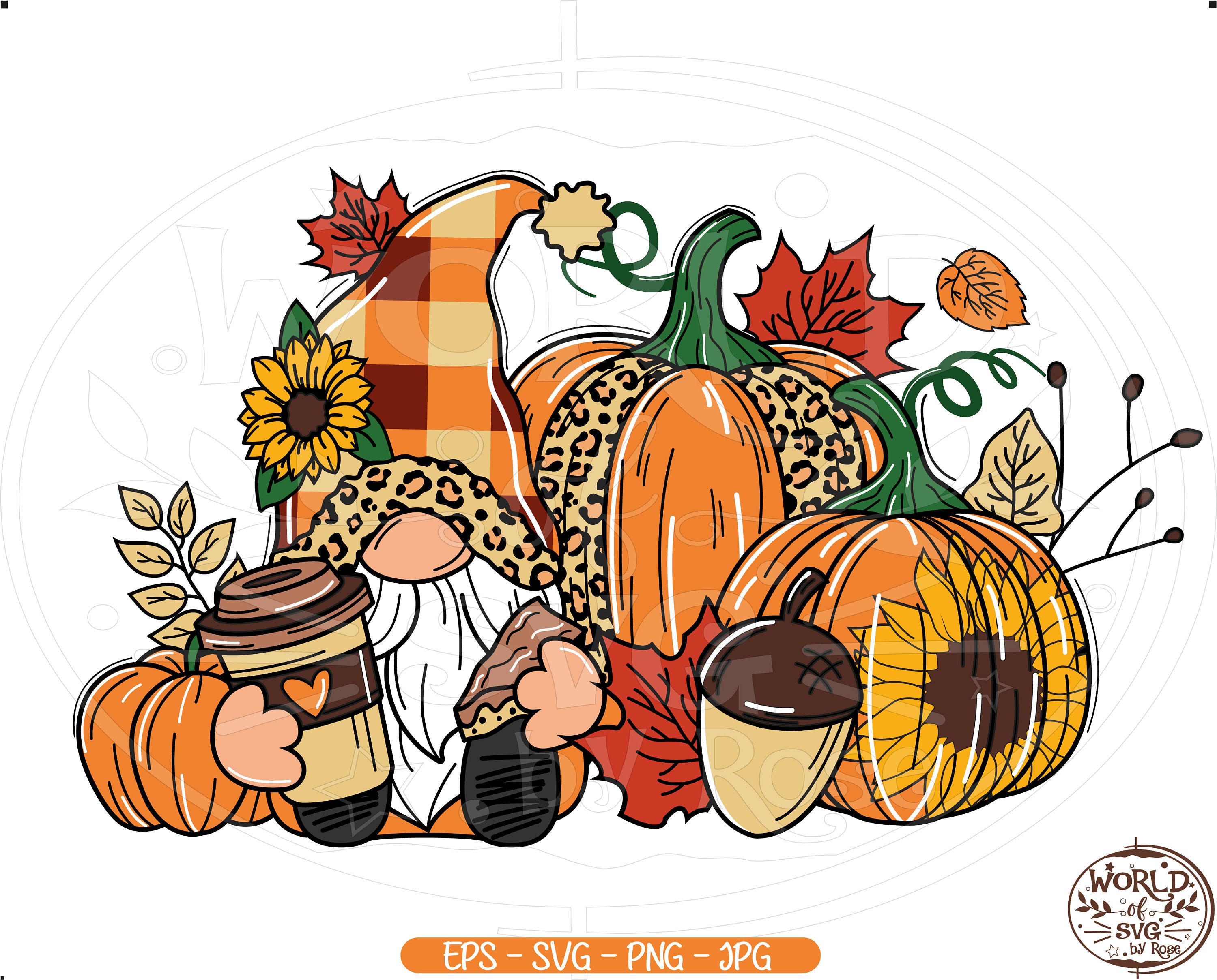 Fall Gnomes SVG Hello Fall SVG Fall Gnomes SVG | Etsy