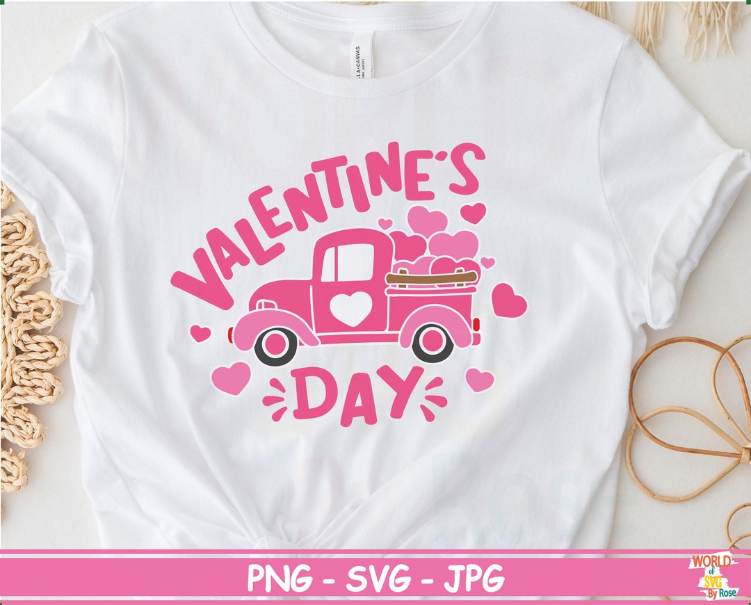 Valentines Truck Svg, Valentines Day Svg, Truck Svg, Hello Valentines ...