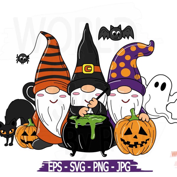 Halloween Gnome Svg - Etsy