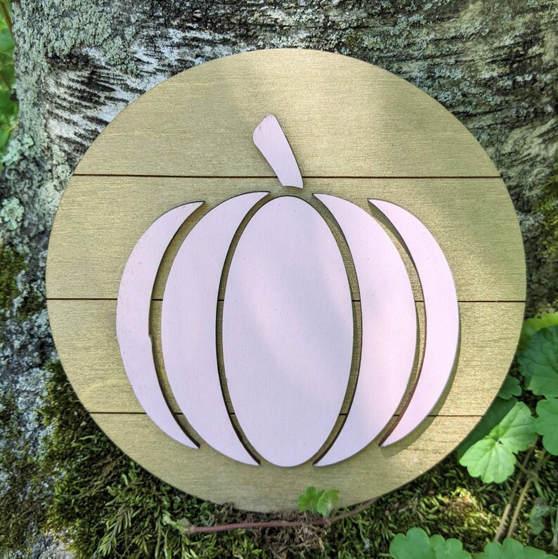 Pastel Pink 3D Pumpkin Sign for Home Decor Tiered Trays - Etsy