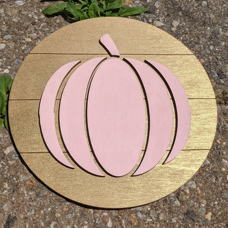 Pastel Pink 3D Pumpkin Sign for Home Decor Tiered Trays - Etsy