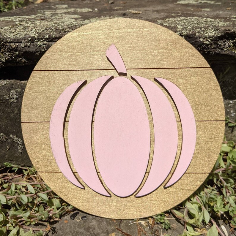 Pastel Pink 3D Pumpkin Sign for Home Decor Tiered Trays - Etsy