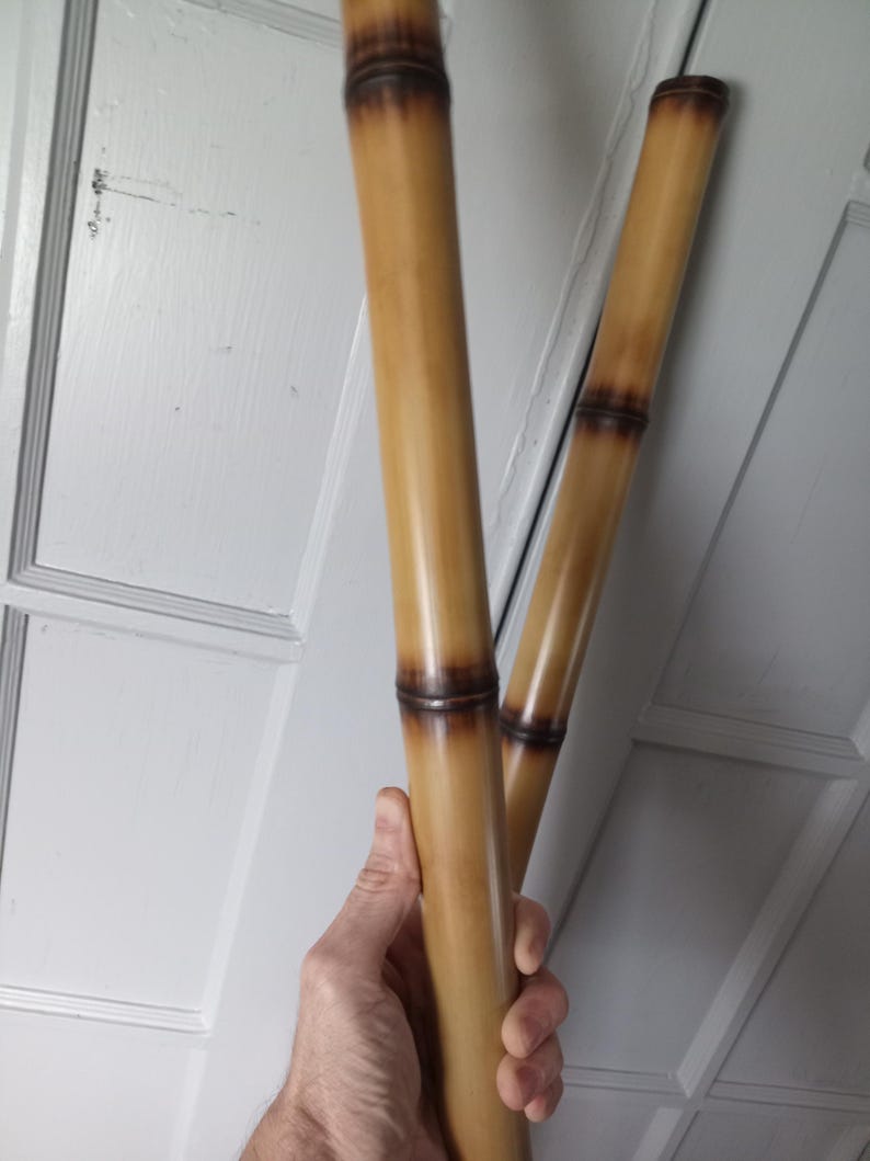 Flame Cured Bamboo Bo Stave. 1.25" Diameter. Strengthened and Preserved ...