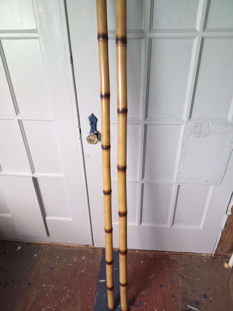 Flame Cured Bamboo Bo Stave. 1.25" Diameter. Strengthened and Preserved ...