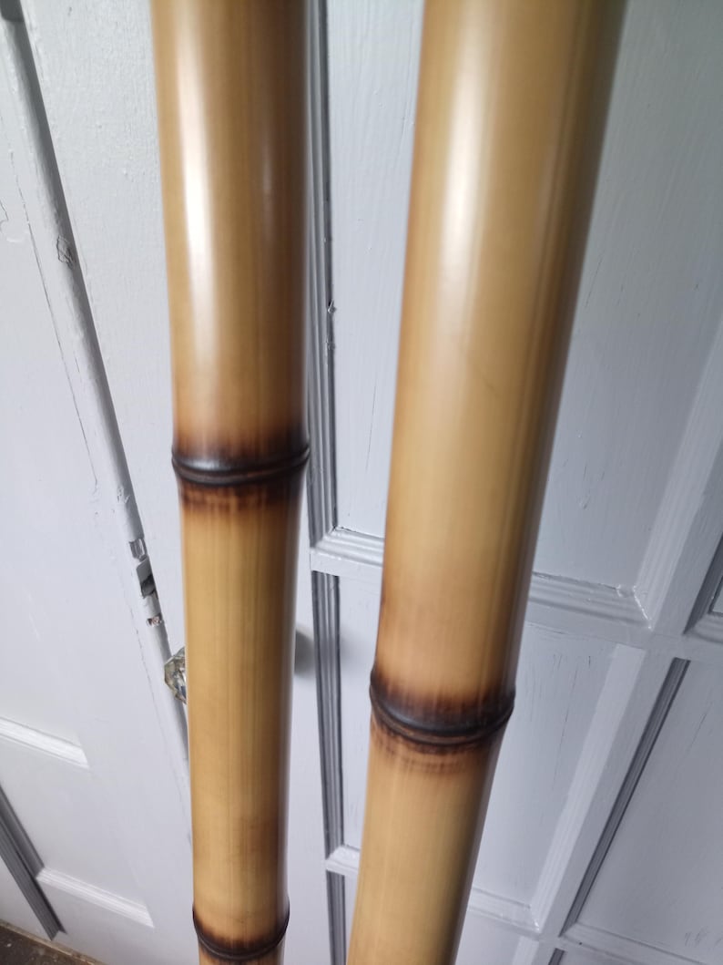 Flame Cured Bamboo Bo Stave. 1.25" Diameter. Strengthened and Preserved ...