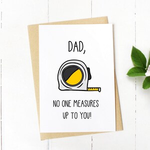 Funny Fathers Day Card. Step Dad Fathers Day. No One Measures up to You ...
