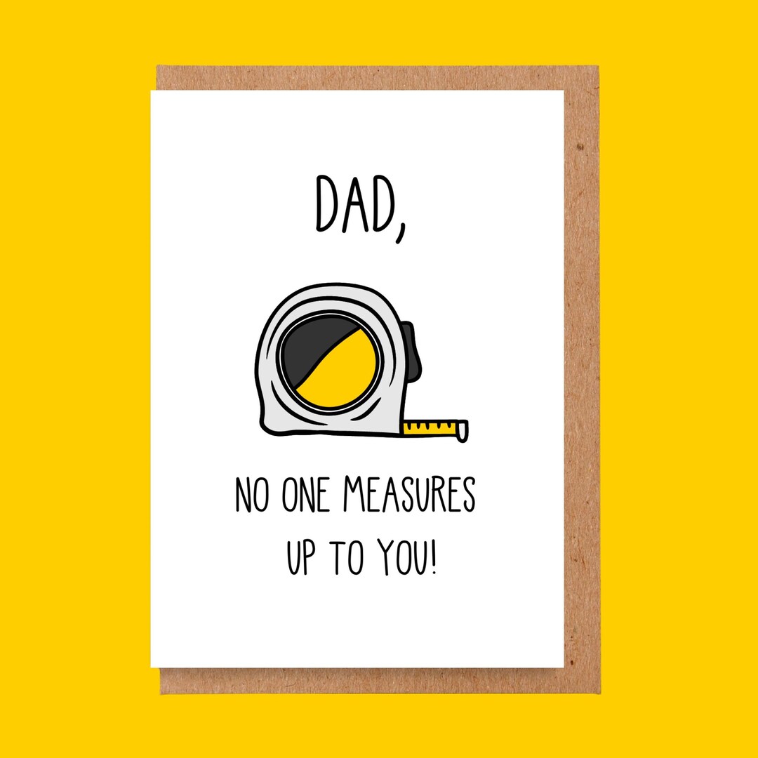Funny Fathers Day Card. Step Dad Fathers Day. No One Measures up to You ...