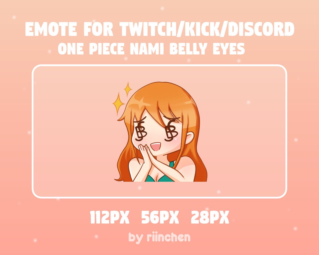 One Piece Nami Belly Eyes Emote Chibi Twitch Kick Discord - Etsy Australia