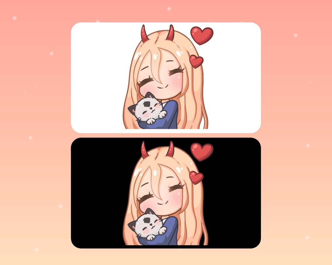 Power and Meowy Emotes Chasinsaw Man Twitch/discord - Etsy