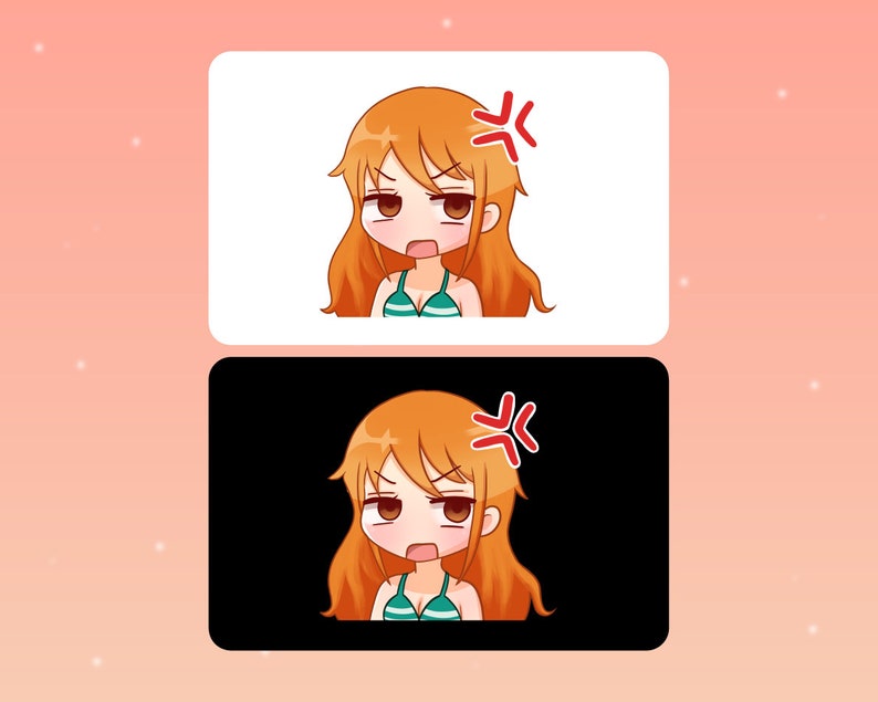 One Piece Nami Annoyed Mad Emote Chibi Twitch Kick Discord - Etsy Australia