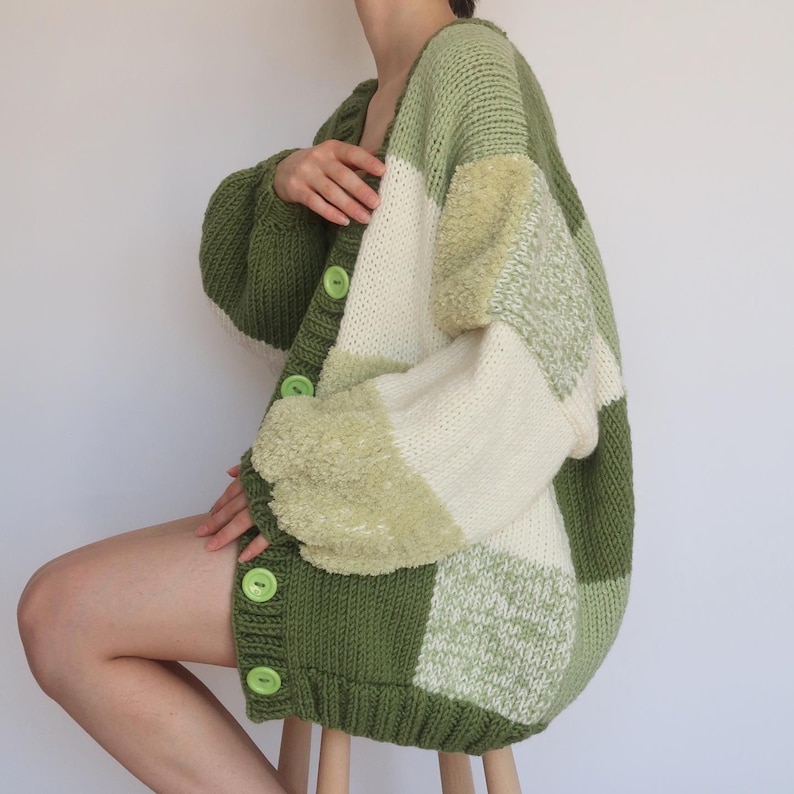 Thinner Patchwork Cardigan I Feel so Cool Custom Orders - Etsy