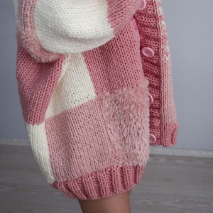 Pink Thinner Patchwork Cardigan | I Feel so Cool Custom Orders - Etsy