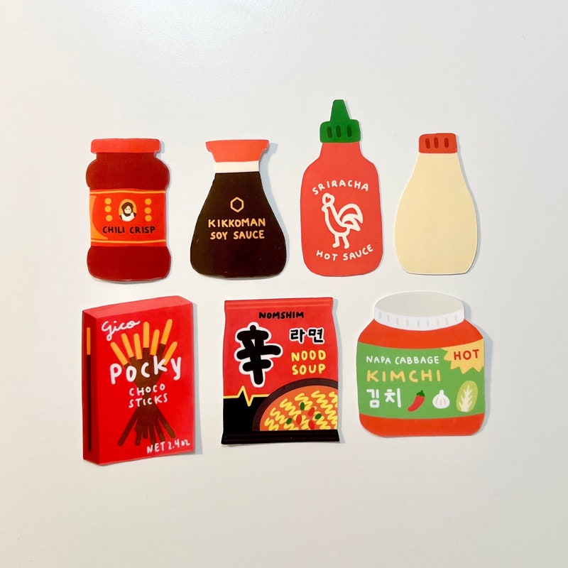 Cute Korean Food Stickers - Etsy