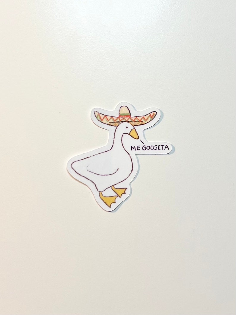 Silly Goose Club Card Hello I'm Silly Goose Me Gooseta Sticker Glossy ...