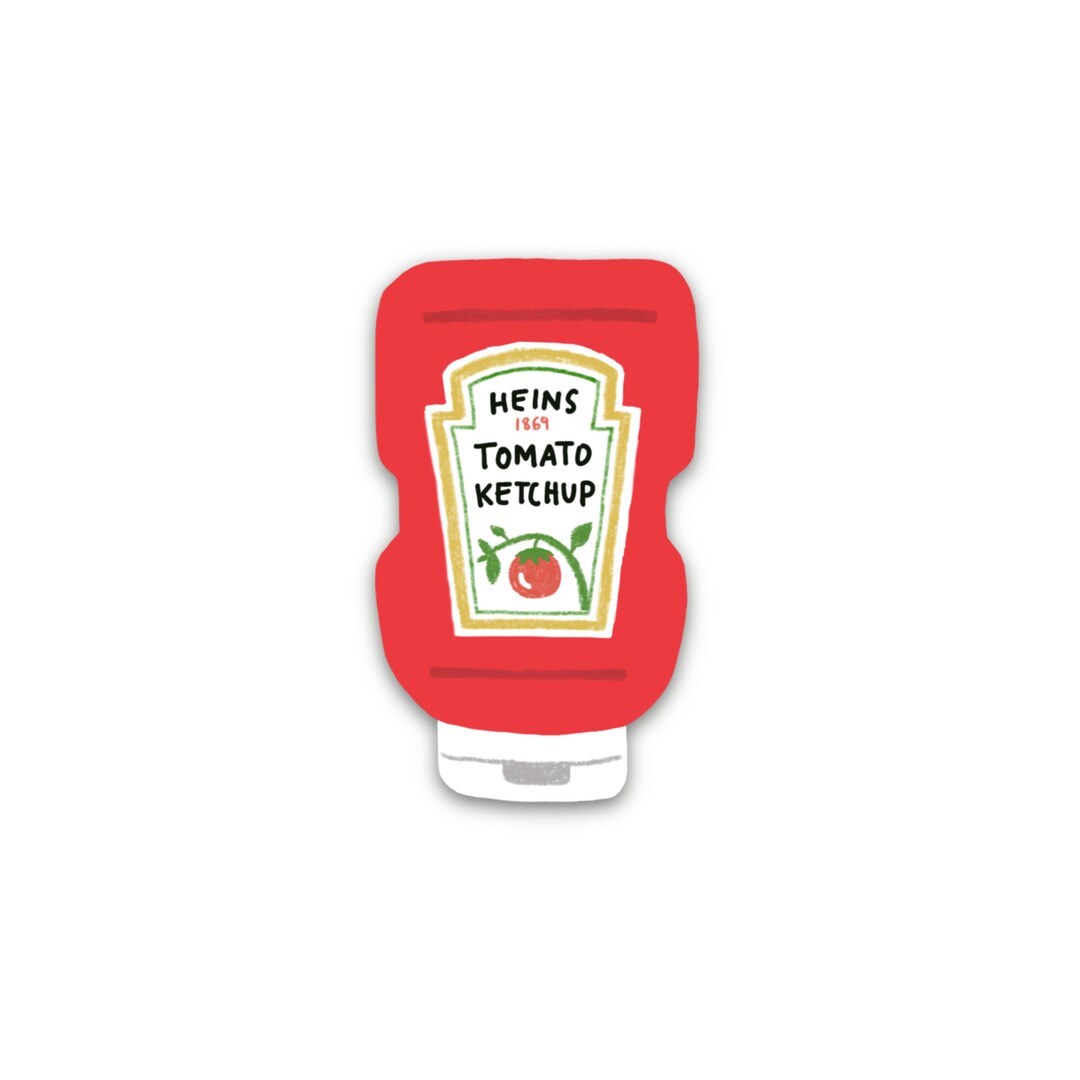 Ketchup Bottle Sticker Glossy Vinyl Sticker for Water Bottle, Laptop ...