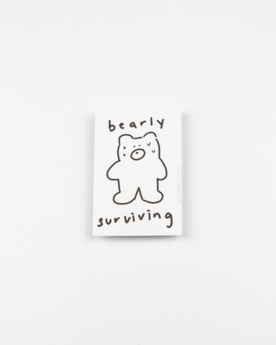 Bearly Surviving Sticker | Cute Bear Sticker | Waterproof Bear Sticker - Etsy