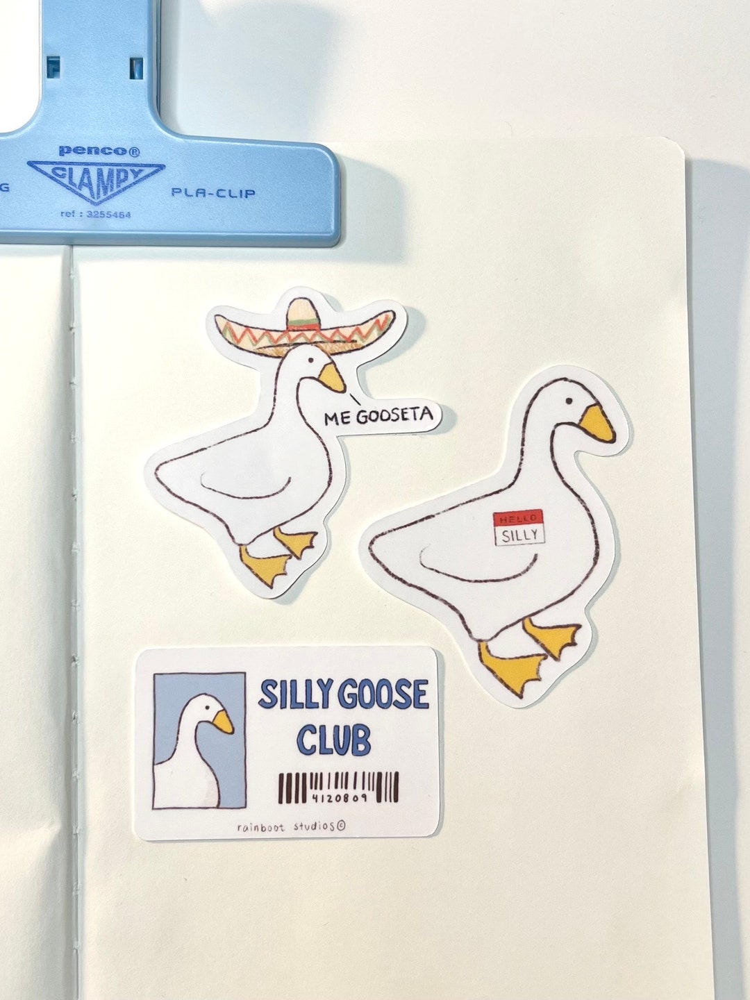 Silly Goose Club Card Hello I'm Silly Goose Me Gooseta Sticker Glossy ...