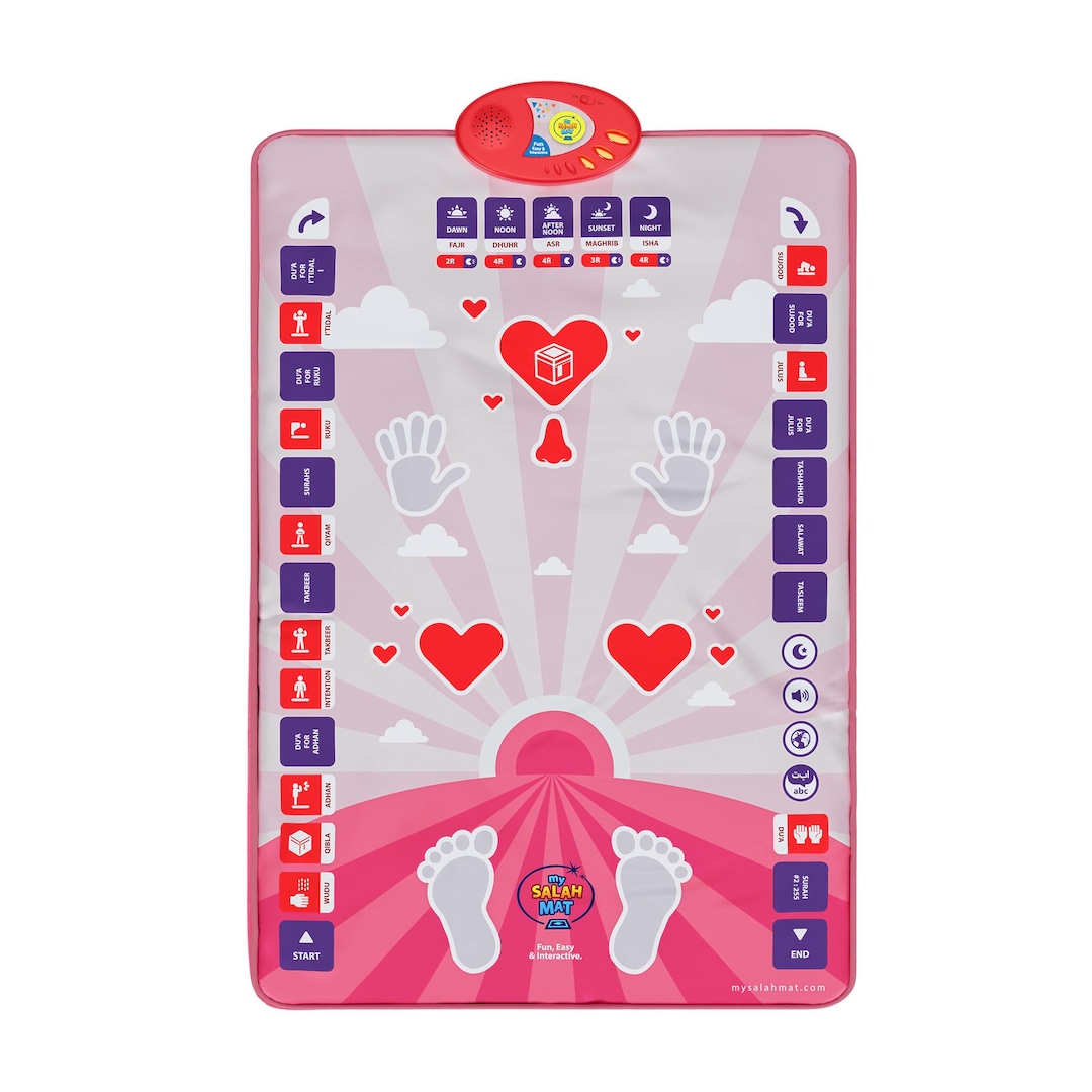 My Salah Mat for Kids - Pink Prayer Mat, Smart Interactive Prayer Mat ...