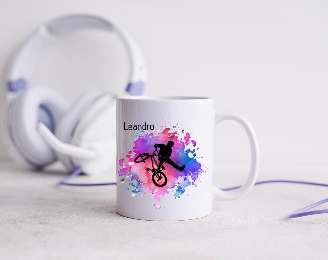 BMX, Gifts for BMX Riders, Mug With Cyclist, Gifts With Name for BMX ...