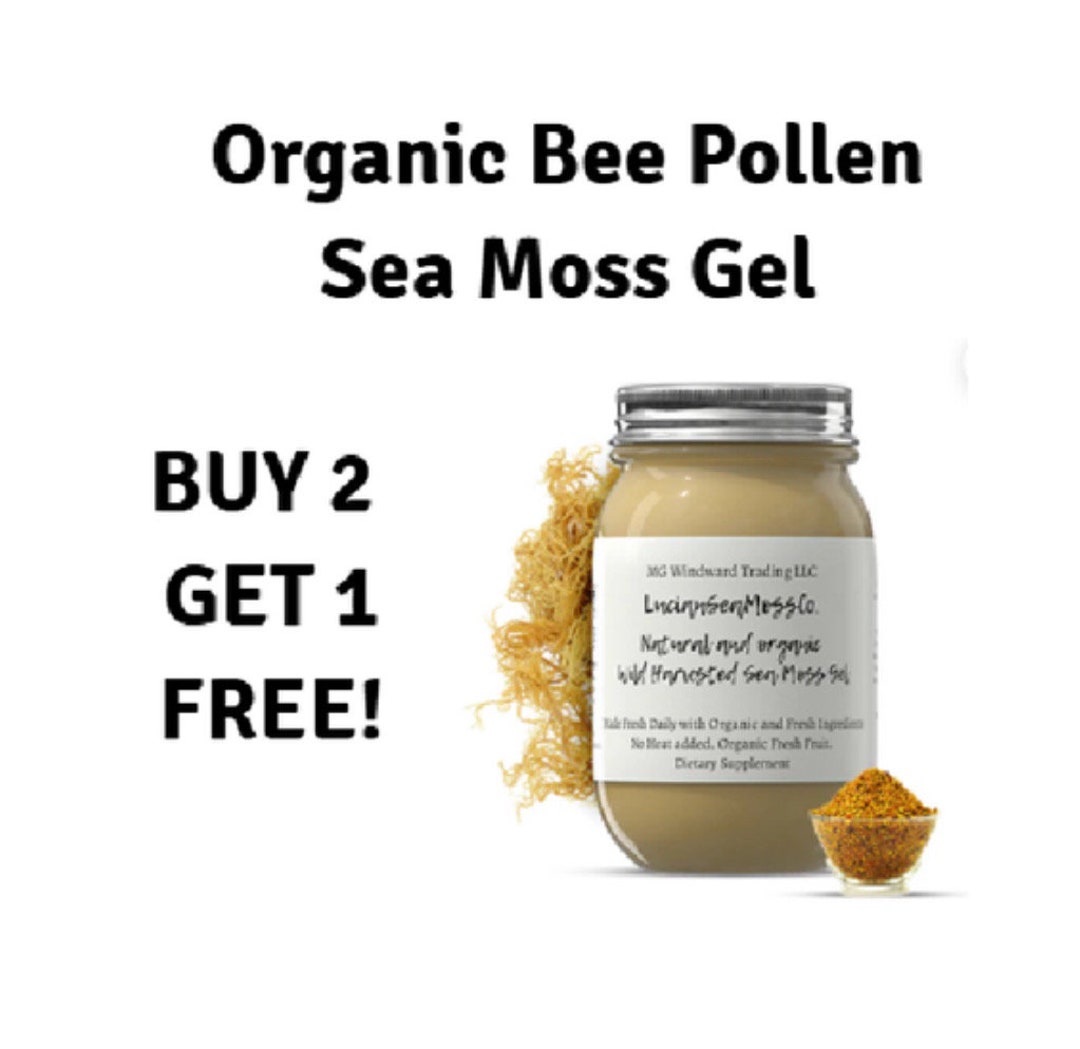 Buy 2 Get 1 FREE!! Organic Bee Pollen Infused Irish Sea Moss Gel | Dr ...